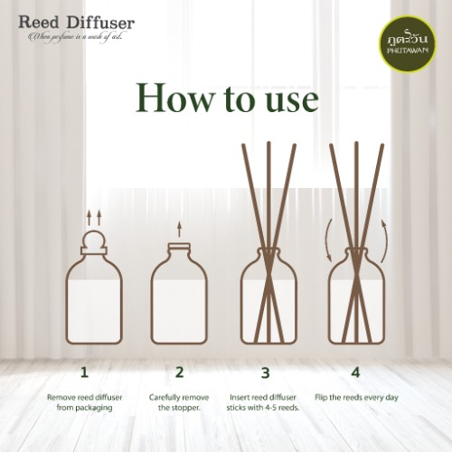 Tinh Dầu Thơm PHUTAWAN Reed Diffuser 50ml - Thái Lan